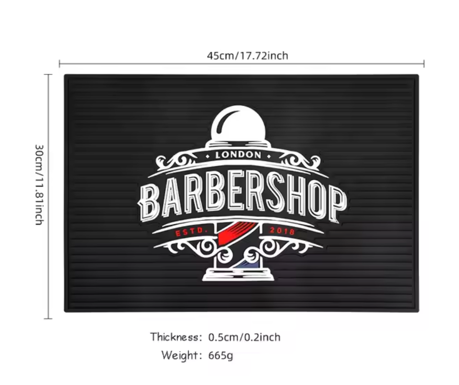 BarberShop Silicone Tool Mat - Black/White – PERTH HAIR SUPPLIES