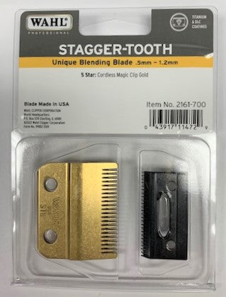 Wahl Magic Stagger-Tooth 2-Hole Clipper Blade - Gold – WA HAIR ...
